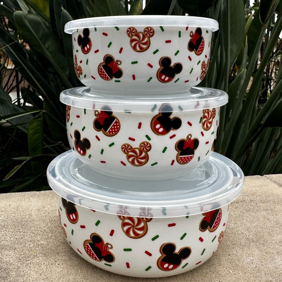 Disney | Dining | Disney Mickey Mouse Minnie Christmas Food Container ...